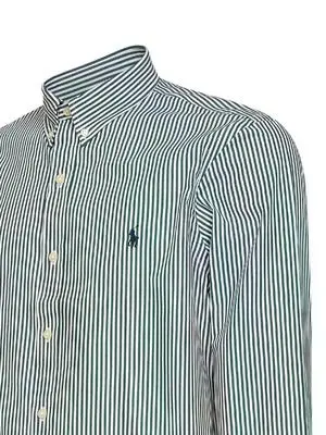 Polo Ralph Lauren Slim Fit Striped Stretch Poplin Shirt - White