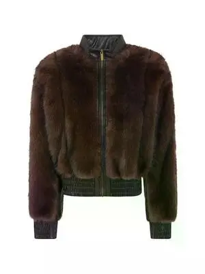 Zimmermann Valiant Faux-fur Panelled Jacket - Brown