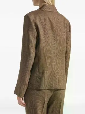 Seventy Checked Notched Lapel Blazer