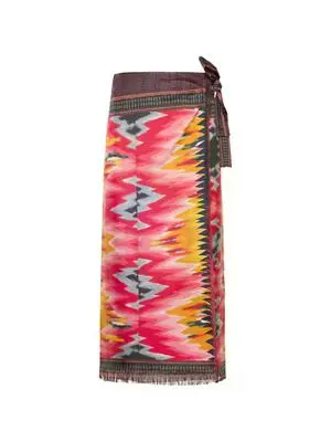 PIERRE-LOUIS MASCIA Aloe Wrap Midi Skirt