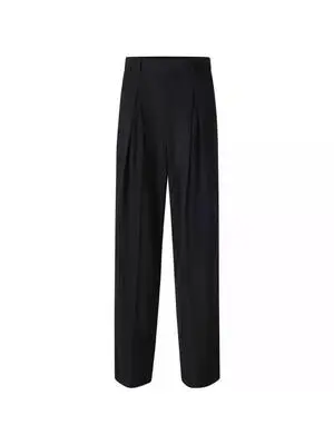 Jacquemus Pleated Herringbone Trousers - Blue