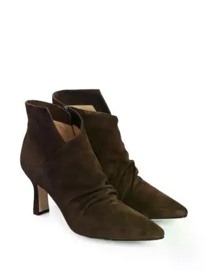 THE SELLER Ruched Pointed-toe Ankle Boots