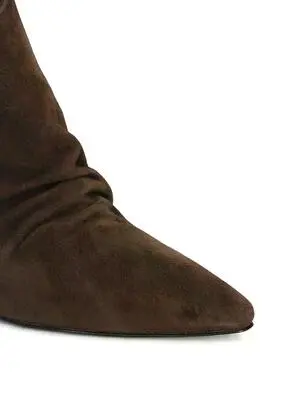 THE SELLER Ruched Point-toe Stiletto Ankle Boots