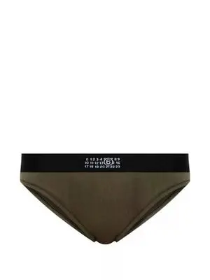 MAISON MARGIELA Logo-print Briefs - Green