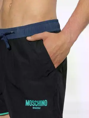 Moschino Print Contrast-trim Swim Shorts