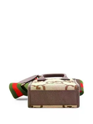 Gucci Vertical Tote Jumbo Gg Canvas Mini Crossbody Bag
