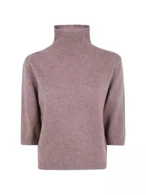 JCSOPHIE Roll-neck Short-sleeve Sweater - Pink