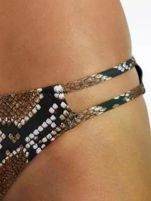 Moschino Snake-print Bikini Bottoms
