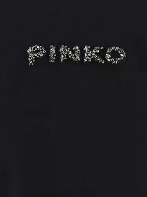 Pinko Embellished Logo-patch Long-sleeve T-shirt