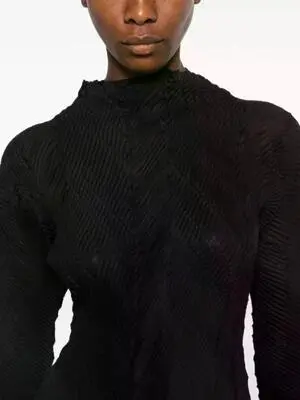 Issey Miyake Pleated-texture Top