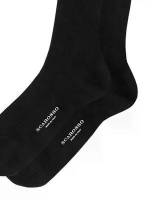 SCAROSSO Ribbed Knit Socks