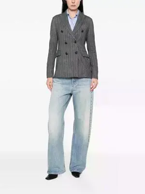 CIRCOLO 1901 Pinstripe-patten Double-breasted Blazer