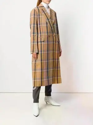 Stella McCartney Check Double Breasted Coat