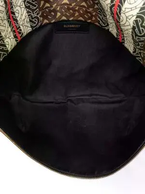 Burberry Extra Large Tb Monogram E-canvas Stripe Belt Bag