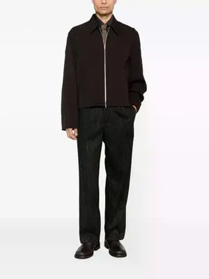 AMARANTO Pleated Straight-leg Trousers