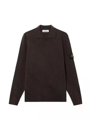 Stone Island Rws Geelong Wool Loose-fit Polo Jumper - Grey