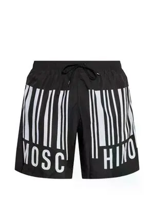 Moschino Barcode Logo Print Swim Shorts