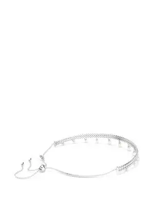 SWAROVSKI X Ariana Grande Crystal-embellished Pearl-drop Necklace - Silver