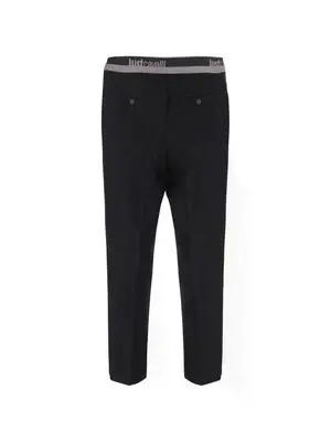 Just Cavalli Logo-waistband Pleated Trousers