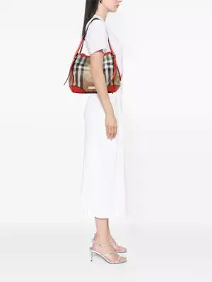 Burberry House Check Canvas And Leather Tote Bag