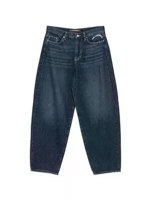 Karl Lagerfeld Embroidered-logo Wide-leg Jeans