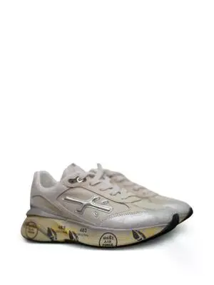 Premiata Paneled Metallic Sneakers - Neutrals