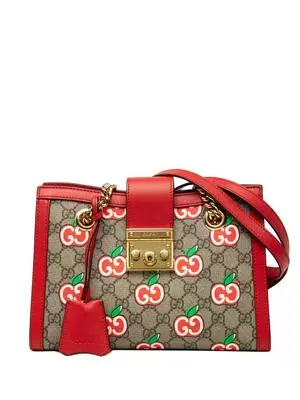 Gucci Gg Supreme Apple Padlock Tote Bag