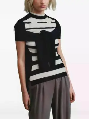 Monse Deconstructed Striped Sweater - White