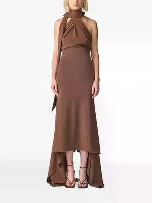 Monse Twist-front Asymmetric Midi Dress