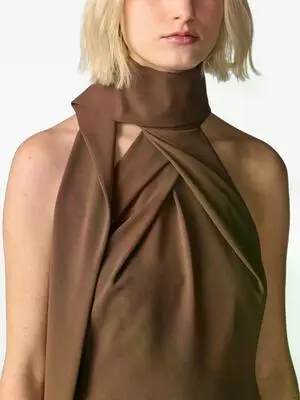 Monse Twist-front Asymmetric Midi Dress