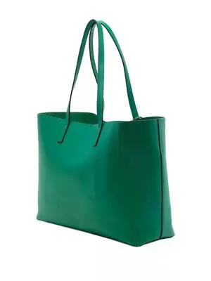 Saint Laurent Leather Shopping Tote Bag - Green