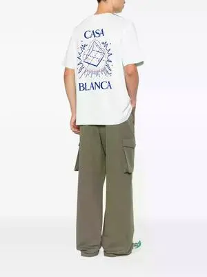 Casablanca Celestial Pyramid Flock-print T-shirt