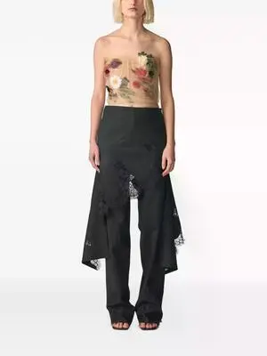 Monse Floral-motif Tulle Corset Top