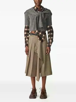 Monse Cropped Sweater With Scarf Detail