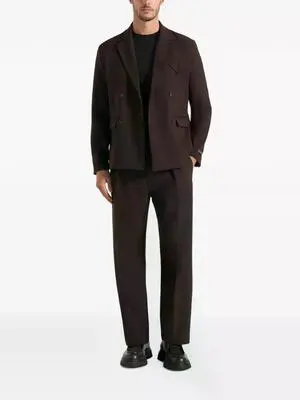 Manière De Voir Didier In Double Breasted Tailored Wool-blend Suit Blazer