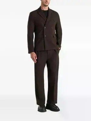Manière De Voir Didier In Double Breasted Tailored Wool-blend Suit Blazer