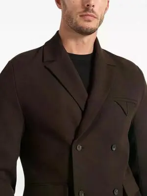 Manière De Voir Didier In Double Breasted Tailored Wool-blend Suit Blazer