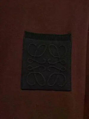 Loewe Anagram-motif Patch Pocket Sweater - Brown