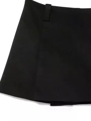 Miu Miu Logo Plaque Pleated Mini Skirt