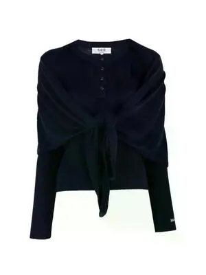 Sea Jane Ribbed-knit Henley Sweater