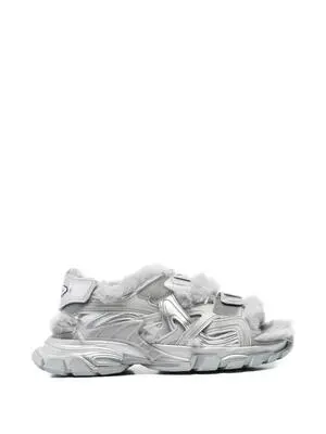 Balenciaga Track Faux-fur Sandals