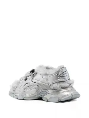 Balenciaga Track Faux-fur Sandals