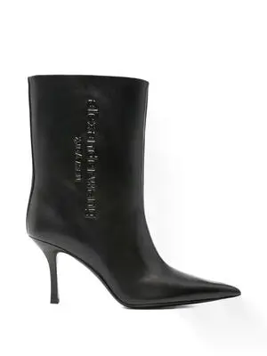 ALEXANDER WANG Delphine Logo-embossed Ankle Boots