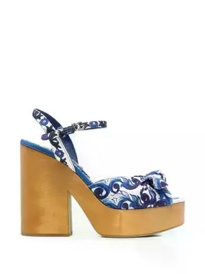 Dolce & Gabbana Azulejos Floral-motif Sandals