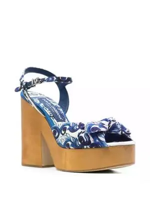 Dolce & Gabbana Azulejos Floral-motif Sandals