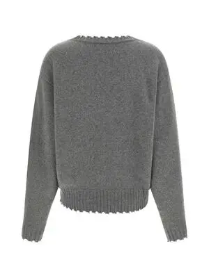 NUDE Frayed V-neck Sweater