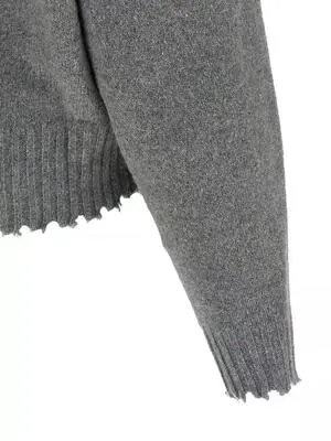 NUDE Frayed V-neck Sweater