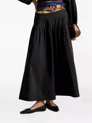 Polo Ralph Lauren Pleated Flared Maxi Skirt