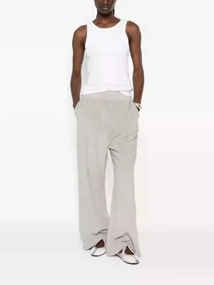 Kenzo Elasticated Waistband Wide Leg Track Pants - Grey
