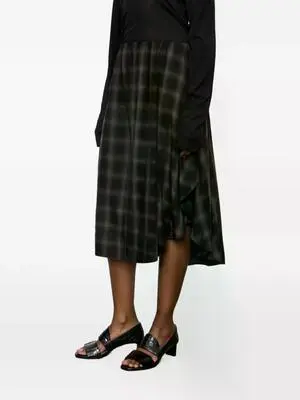 Our Legacy Fan Check-pattern Skirt